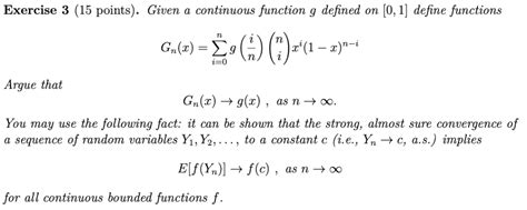 solved exercise 3 15 points given a continuous function g