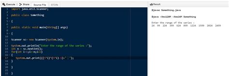 write the program in java to display the first ten terms of the series24 99 224 399