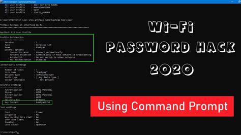 command prompt how to show conneted wi fi password windows 10 8 7 xp youtube