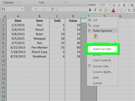 how to move an column in excel printable templates