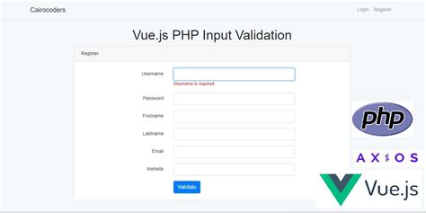 vue js php input validation tutorial101