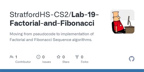 GitHub StratfordHS CS2 Lab 19 Factorial And Fibonacci Moving From