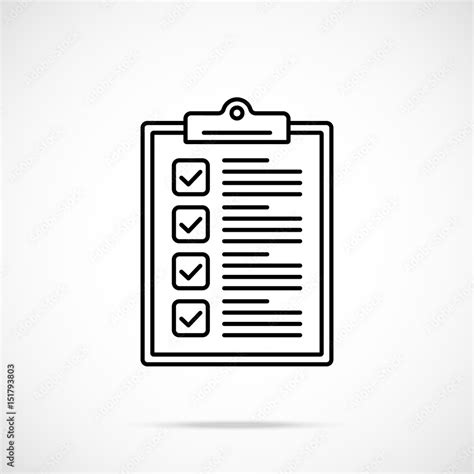 Clipboard With Checkboxes And Check Marks Line Icon Black Outline