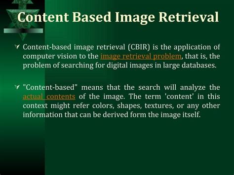 content based image retrieval cbir