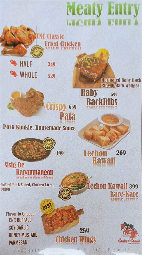 Menu At Crabs N Crack Restaurant Angeles