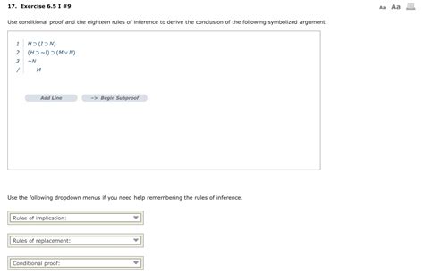 solved use conditional proofs and the 18 rules of inference