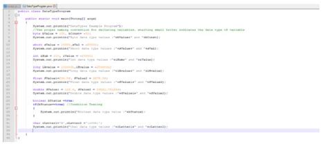 data types in java primitive data types simplilearn