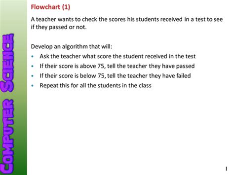 aqa gcse computer science computing fundamentals flowcharts teaching resources
