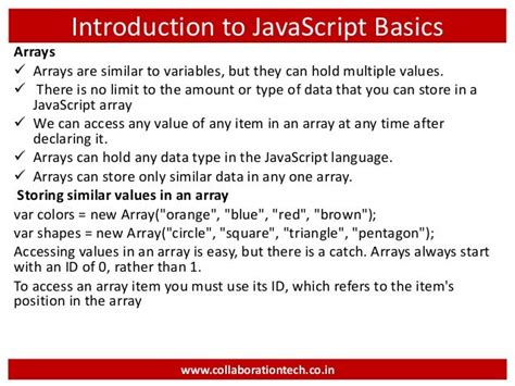 introduction to javascript programming