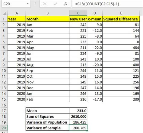How To Find The Variance In Excel