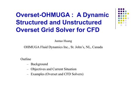 pdf overset ohmuga an mpi parallel unstructured dynamic overset grid solver