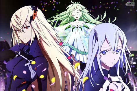 Safebooru 3girls Absurdres Beatless Black Bodysuit Blonde Hair Bodysuit Breasts City Cleavage