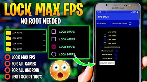 Lock Max Fps For Any Games Overclock Android Without Root Unlock