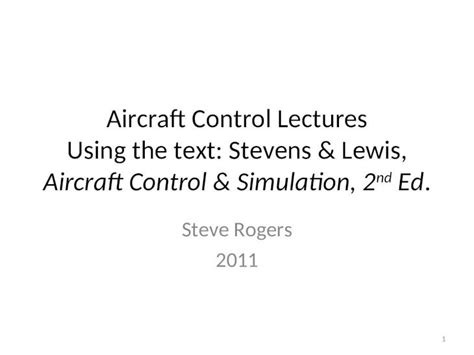 ppt aircraft control tutorial pdfslide
