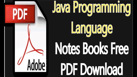 java programming notes books syllabus pdf free download youtube
