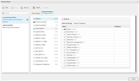 create custom filter groups in polyspace access web interface matlab and simulink mathworks 中国