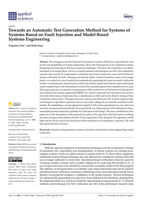 pdf towards an automatic test generation method for systems of systems based on fault