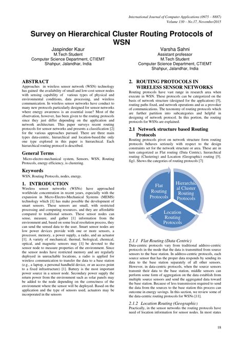 pdf survey on hierarchical cluster routing protocols of wsn