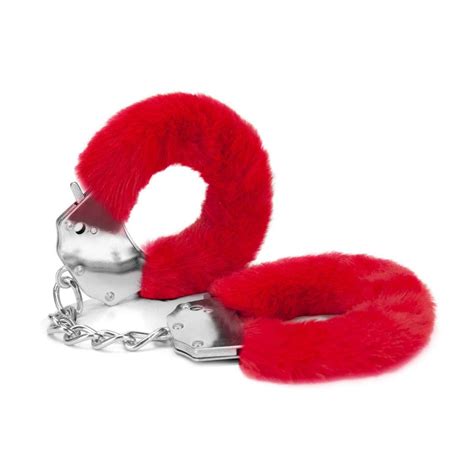 Buy Me You Us Furry Handcuffs Red Simply Pleasure Simply Pleasure