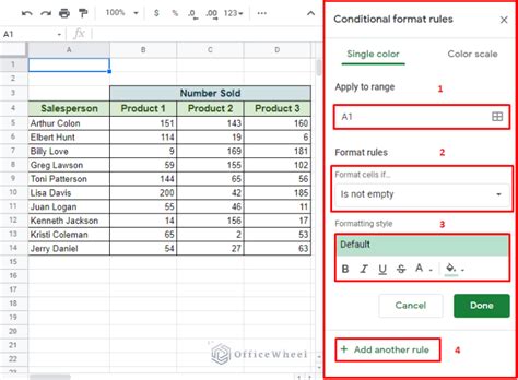 Using Conditional Formatting With Custom Formula In Google Sheets