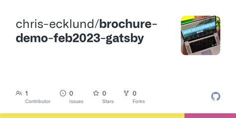 GitHub Chris Ecklund Brochure Demo Feb2023 Gatsby