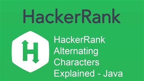 hackerrank alternating characters explained java youtube