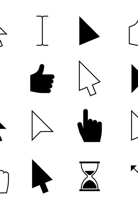 Clicking Mouse Cursors Computer Finger Pointer Arrow Click