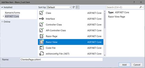 asp core crud usando blazor e entity framework core ii