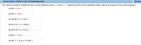 solved let z denote a random variable having a normal