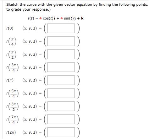 solved sketch the curve with the given vector equation by