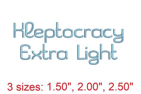 Kleptocracy Ex Lt Embroidery Font Creative Fabrica