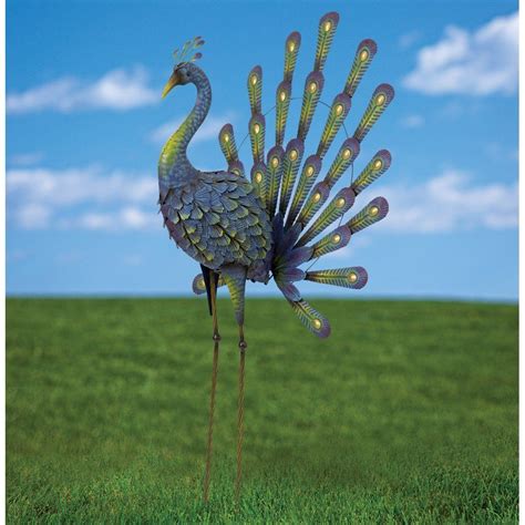 Bits And Pieces Peacock Metal Garden Sculpture Metal Peacock Is Perfect For Garden Décor