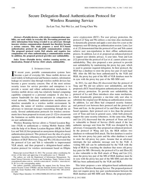 pdf secure delegation based authentication protocol for wireless roaming service