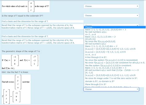solved let t r r be the linear transformation 3 6 1 2 3