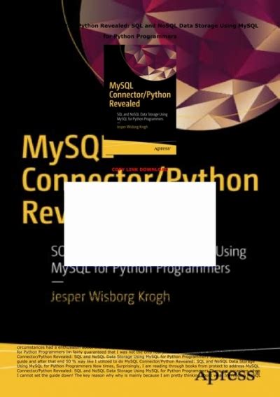 download mysql connector python revealed sql and nosql data storage using mysql for python
