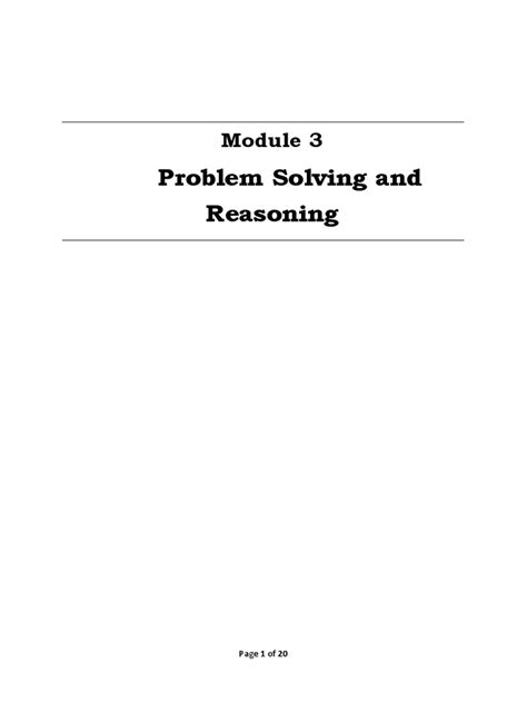 module 3 problem solving and reasoning pdf inductive reasoning reason
