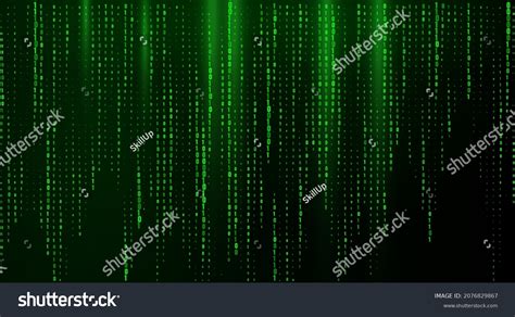 abstract green technology background binary matrix stock vector royalty free 2076829867