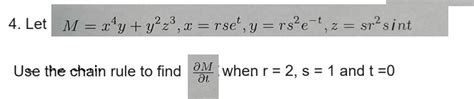 solved let m x4y y2z3 x rset y rs2e t z sr2sintuse the
