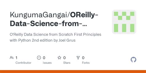 github kungumagangai oreilly data science from scratch 2nd edition o reilly data science from