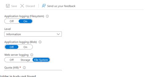 Asp Net Core Not Able To View The Logs For Hosted WebApp In Azure
