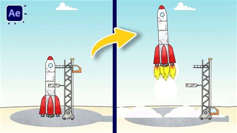 Rocket Flying To Space Animation In After Effects Tutorials CG