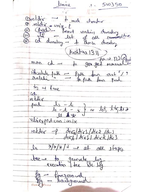 my unix notes pdf