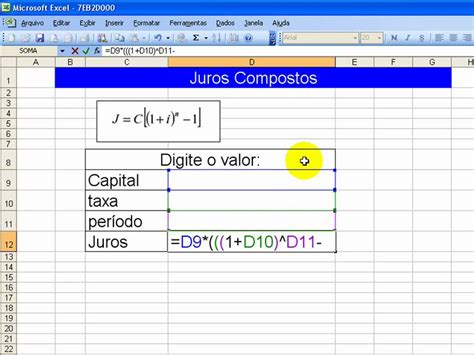 Calculo De Juros Compostos No Excel Image To U