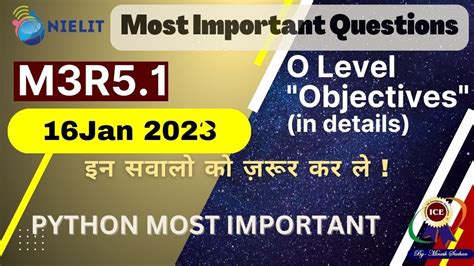 Python Most Important Mcq O Level Python New Pattern O Level M3 R5 Mcq O Level M3 R5 Classes