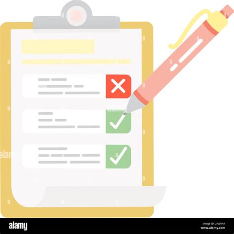 Clipboard Icon Check List Document Flat Vector Stock Vector Image Art