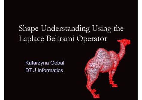 shape understanding using the laplace beltrami visionday