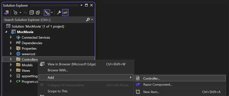 part 2 add a controller to an asp core mvc app microsoft learn