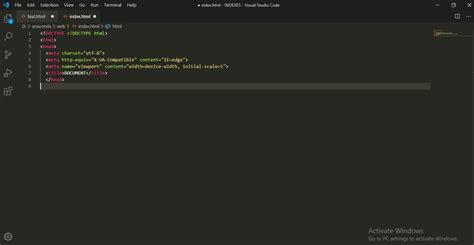 html the boilerplate code is not completing automatically in vscode stack overflow