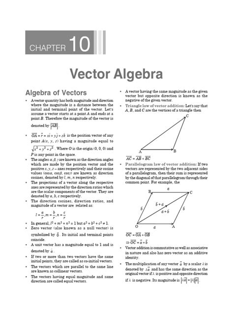 vector algebra pdf euclidean vector triangle