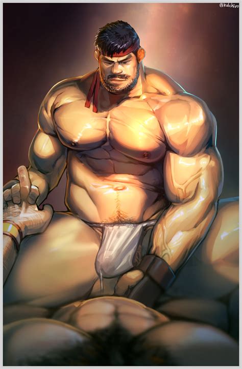Rule 34 Artist Name Balls Bara Beard Boner Bulge Capcom Chest Hair Erection Erection Under